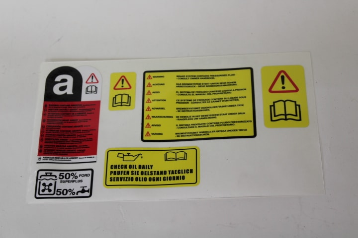 Under bonnet sticker pack 3 Door - Lodge Auto Centre
